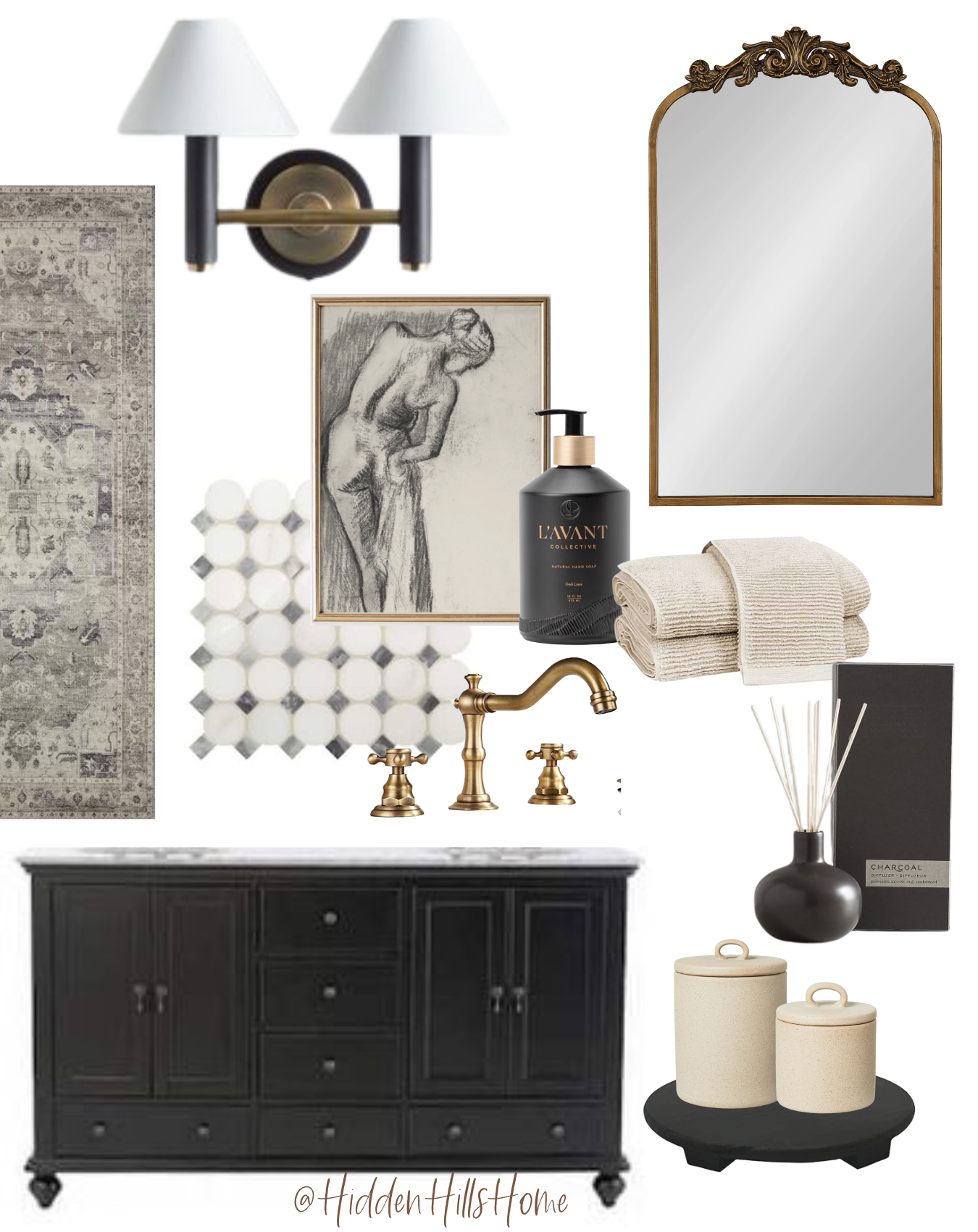 Bathroom Mood Boards - Hidden Hills Home