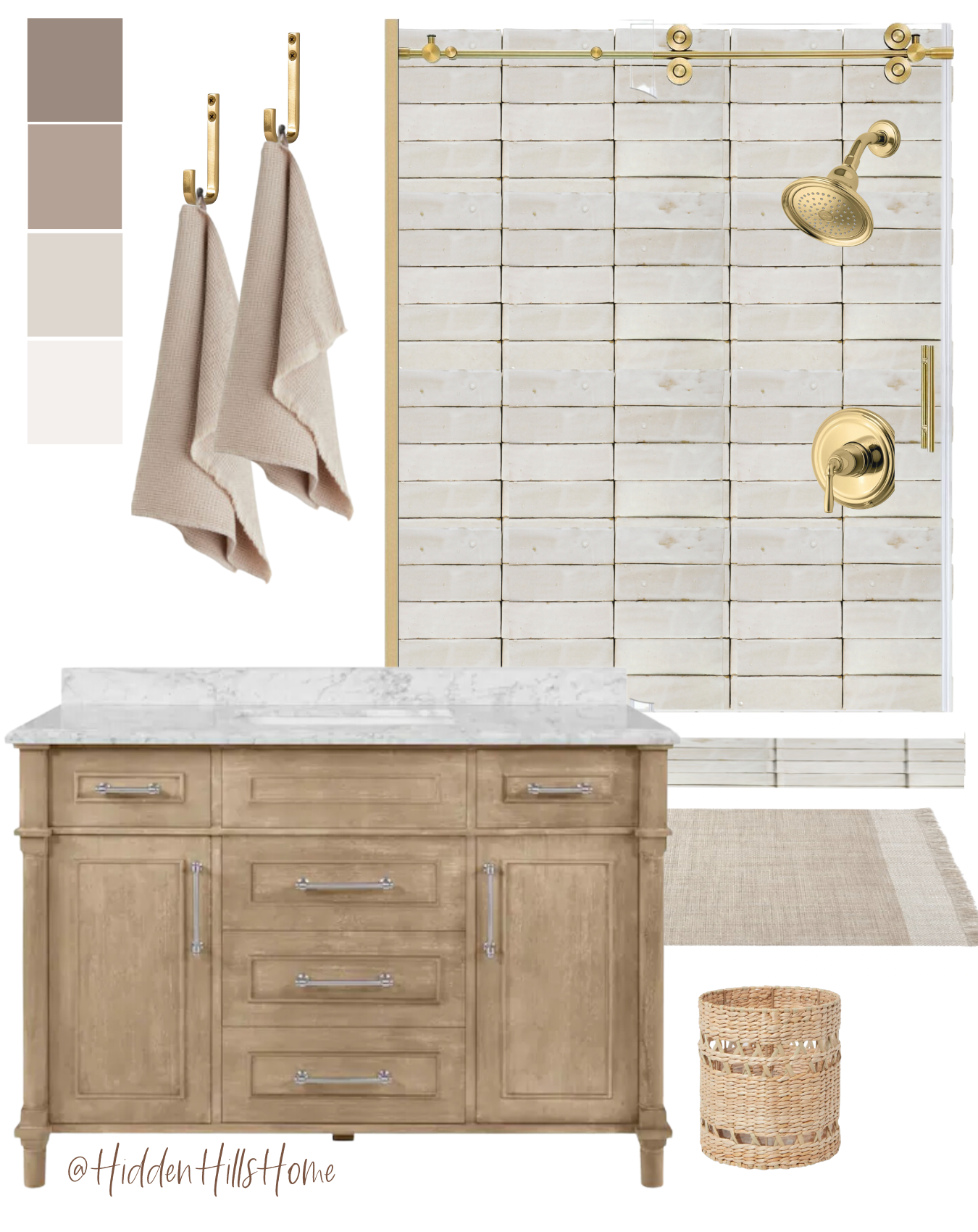 Bathroom Mood Boards - Hidden Hills Home