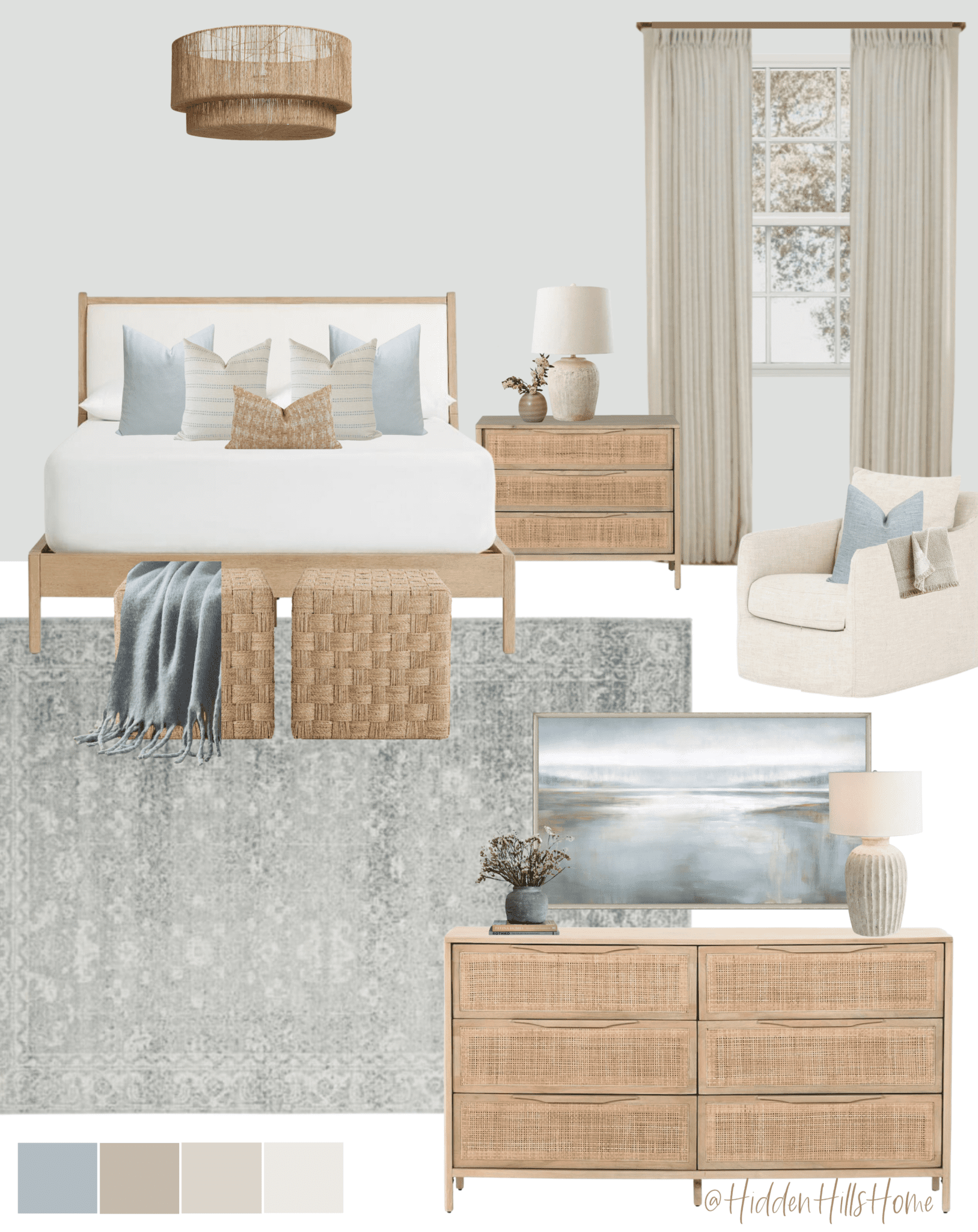Bedroom Mood Boards - Hidden Hills Home
