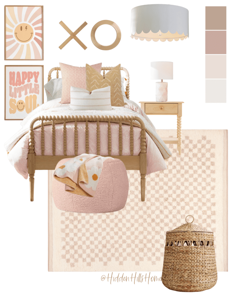 Girl's Bedroom Mood Boards - Hidden Hills Home