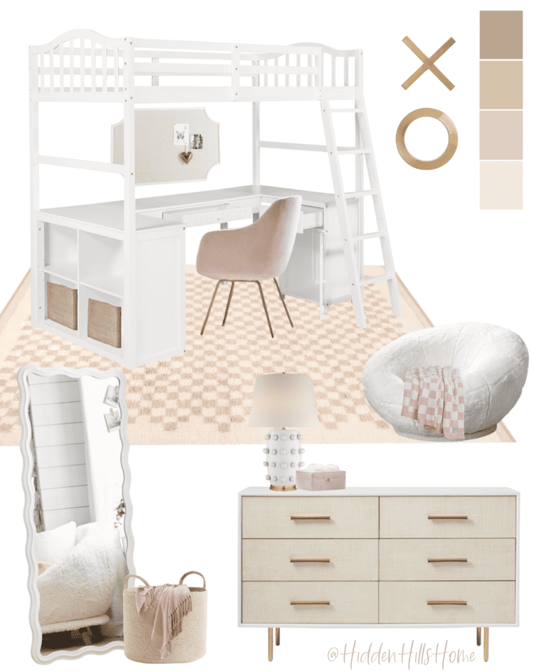 Girl's Bedroom Mood Boards - Hidden Hills Home