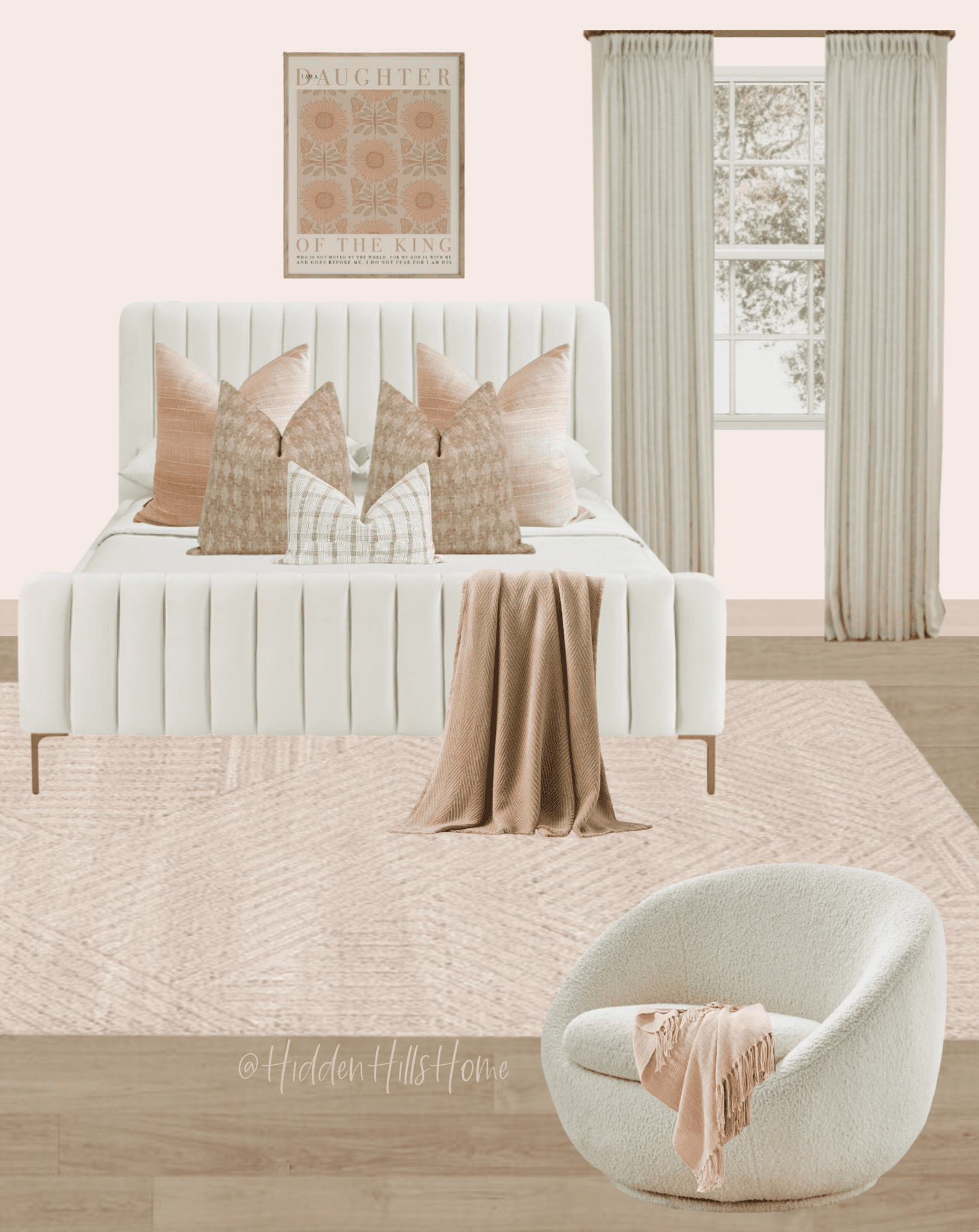 Girl's Bedroom Mood Boards - Hidden Hills Home