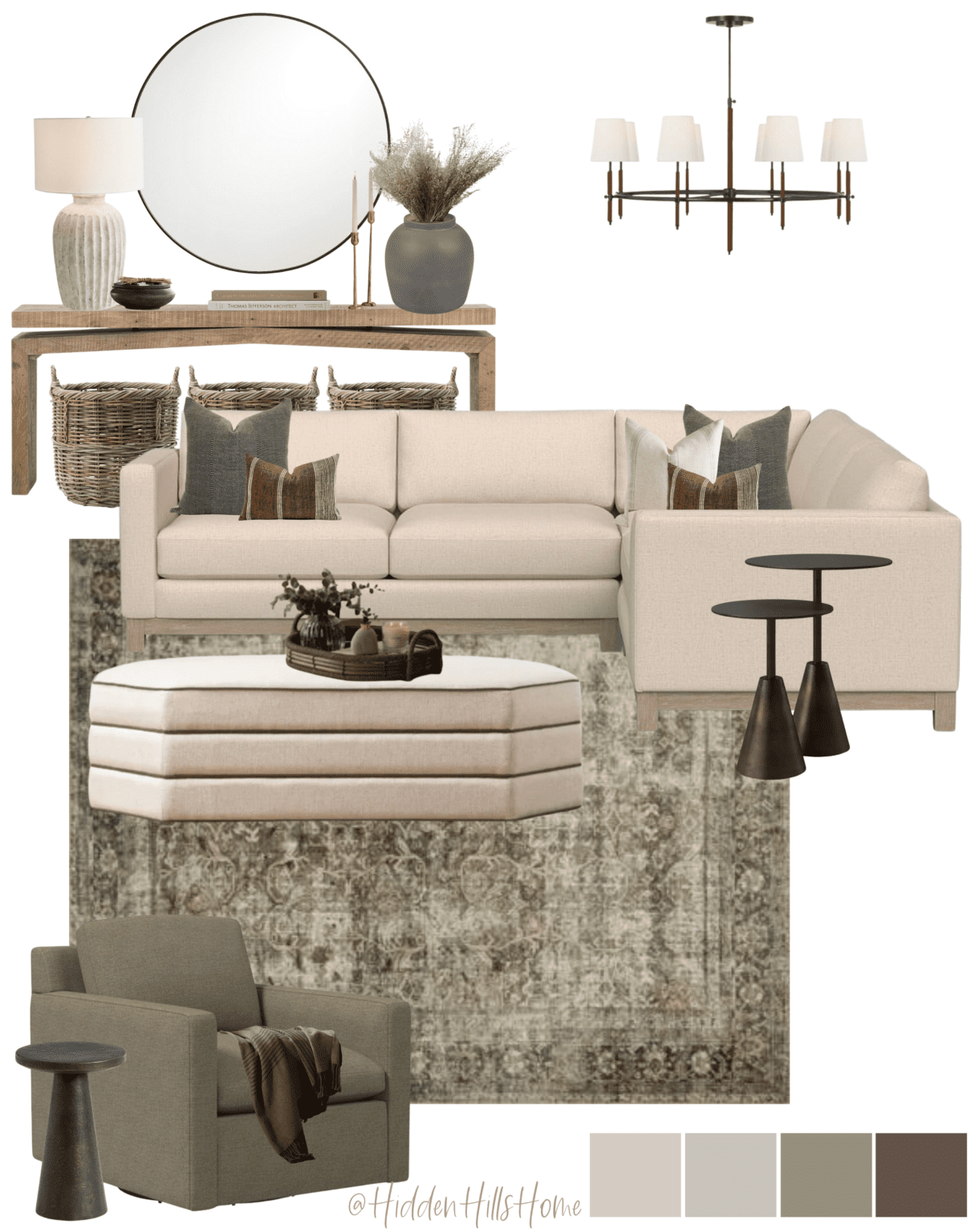 Living Room Mood Boards - Hidden Hills Home