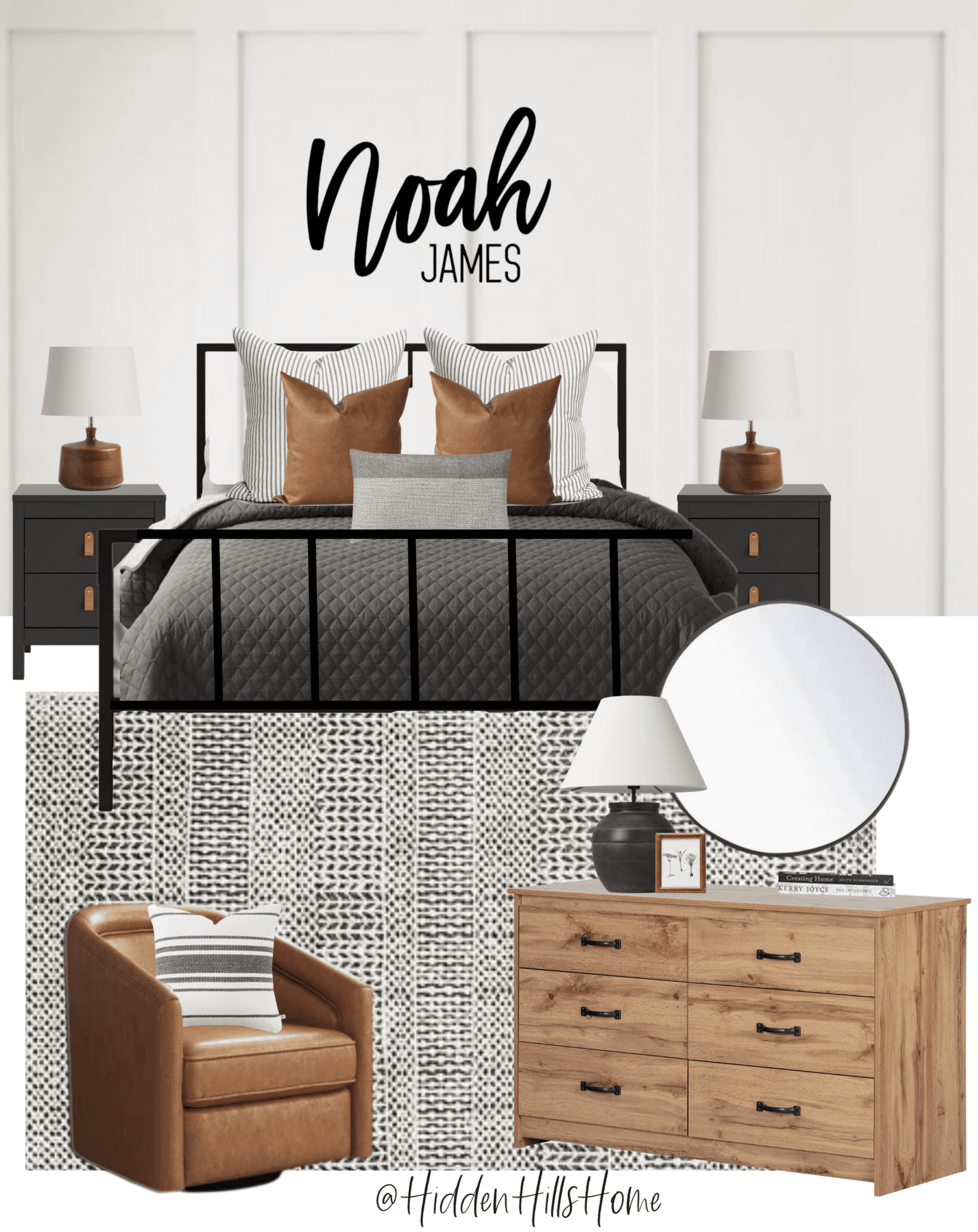 Boy's Bedroom Mood Boards - Hidden Hills Home