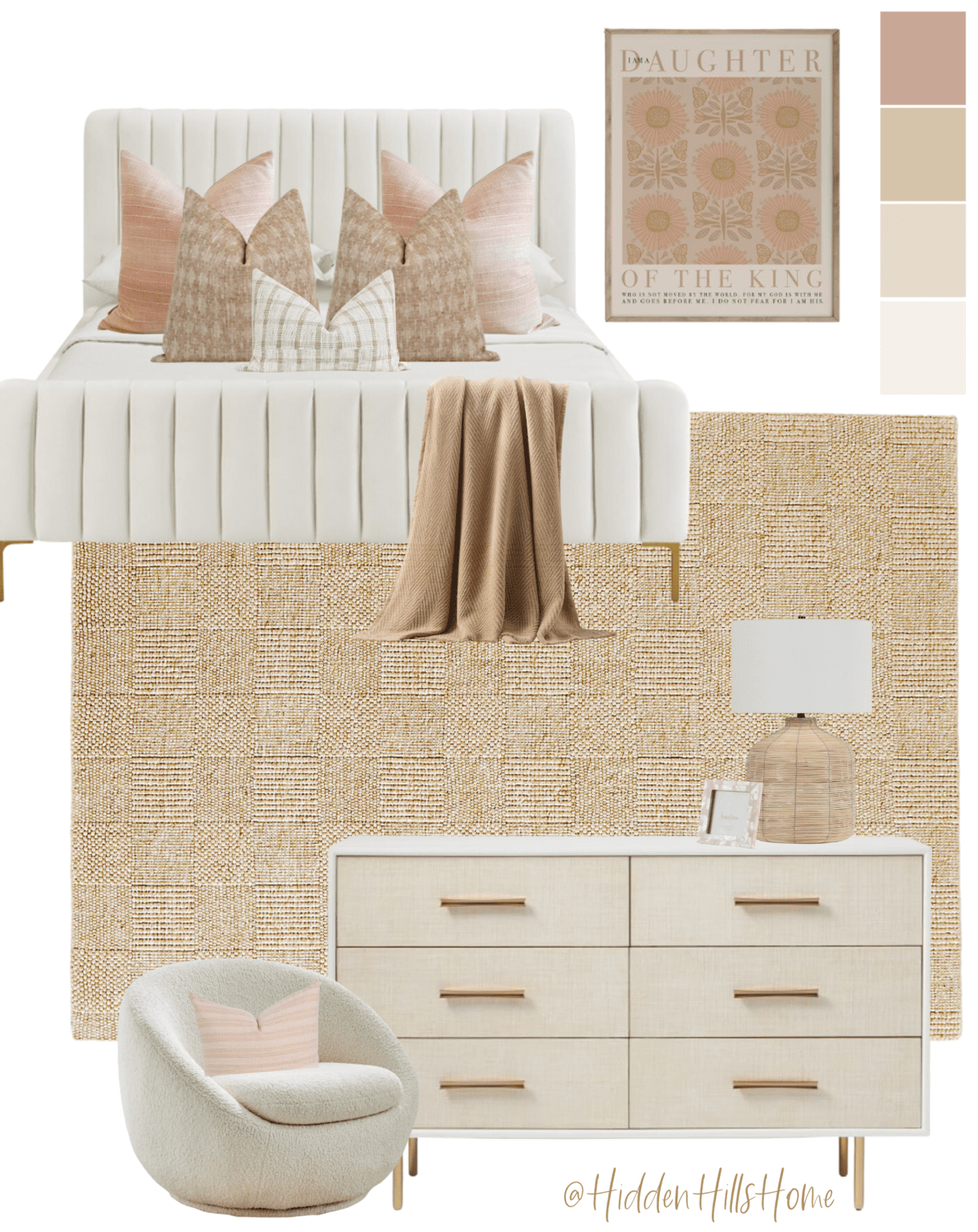 Girl's Bedroom Mood Boards - Hidden Hills Home