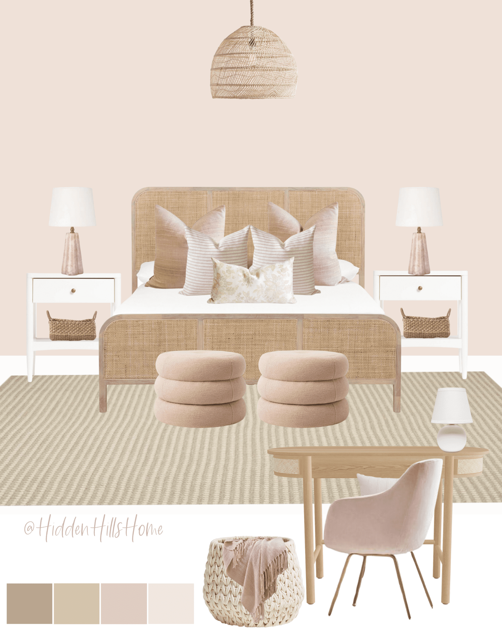 Girl's Bedroom Mood Boards - Hidden Hills Home