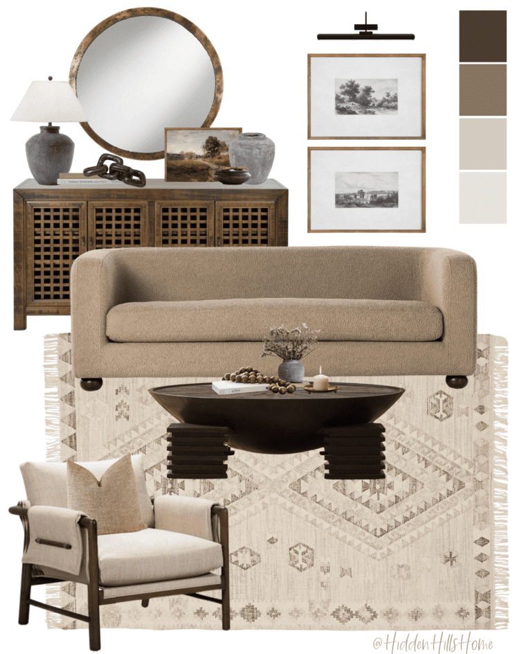 Living Room Mood Boards - Hidden Hills Home