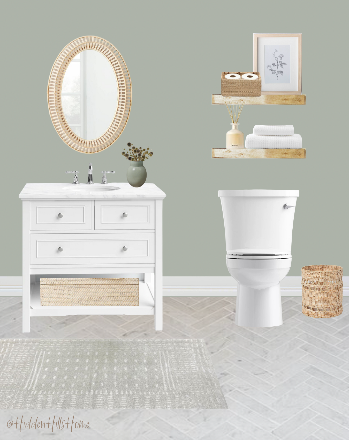 Bathroom Mood Boards - Hidden Hills Home