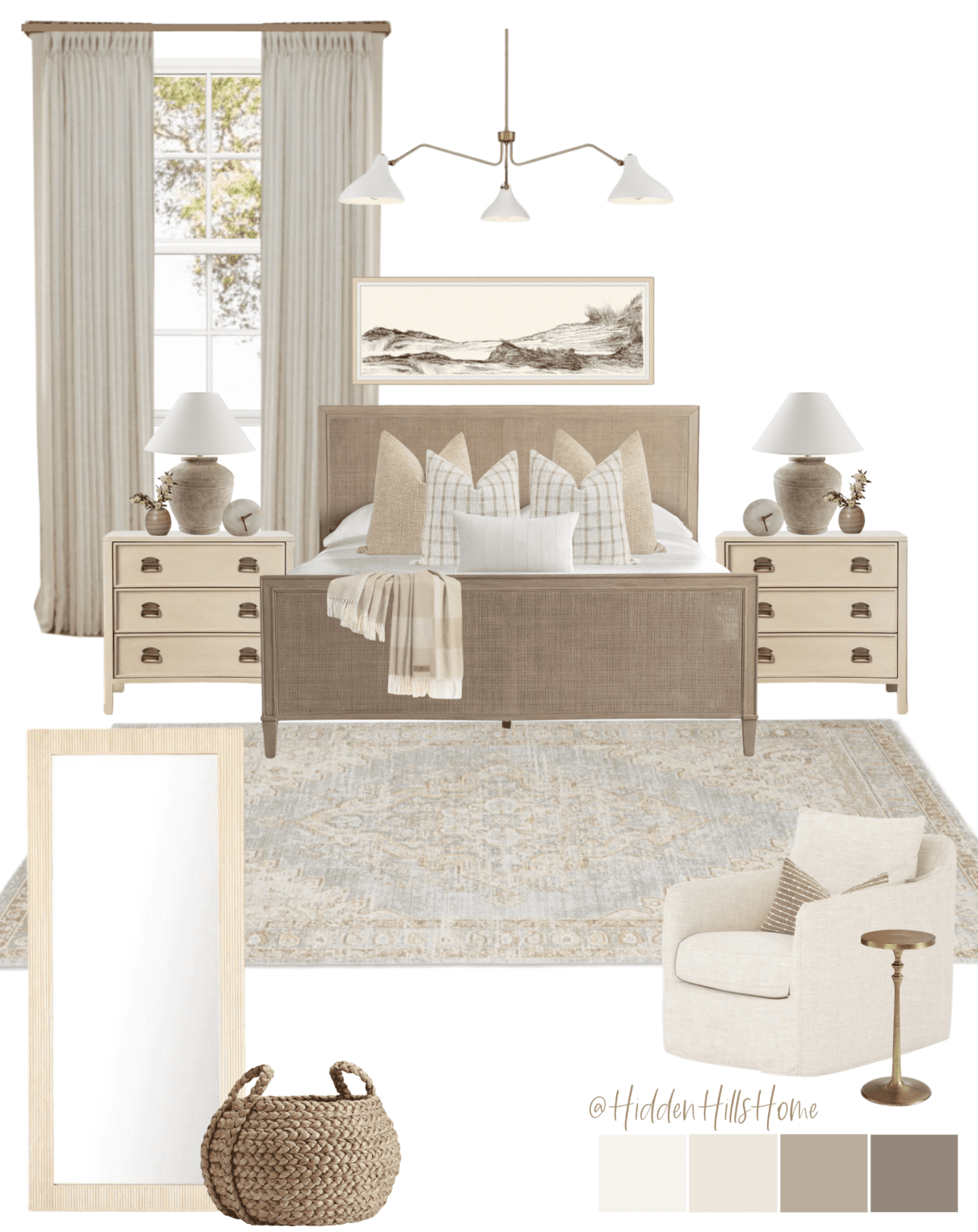 Bedroom Mood Boards - Hidden Hills Home