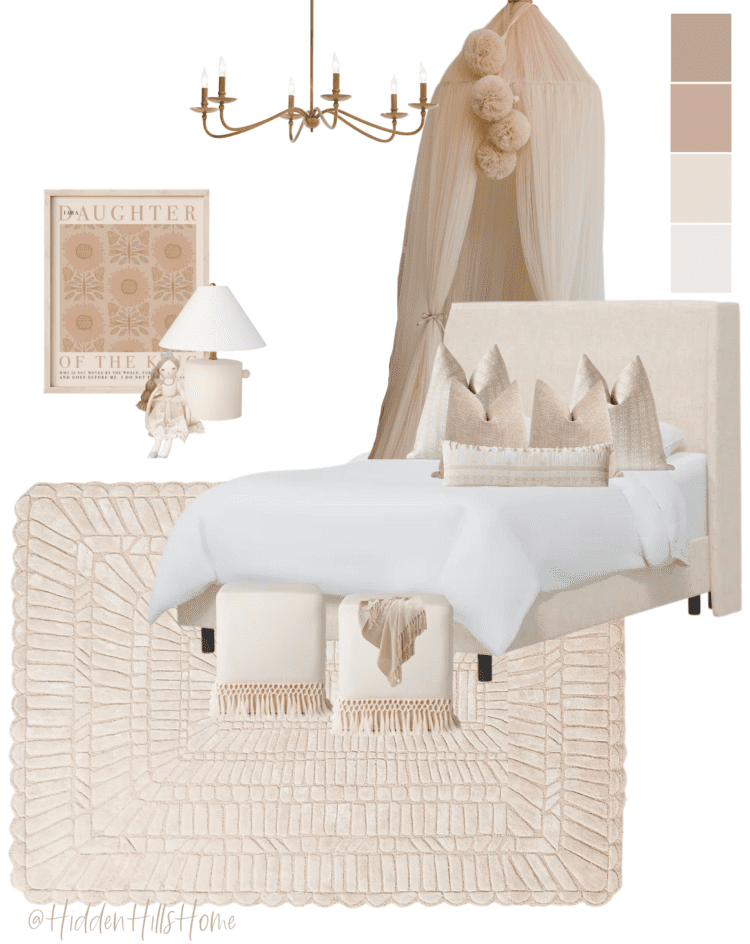 Girl's Bedroom Mood Boards - Hidden Hills Home