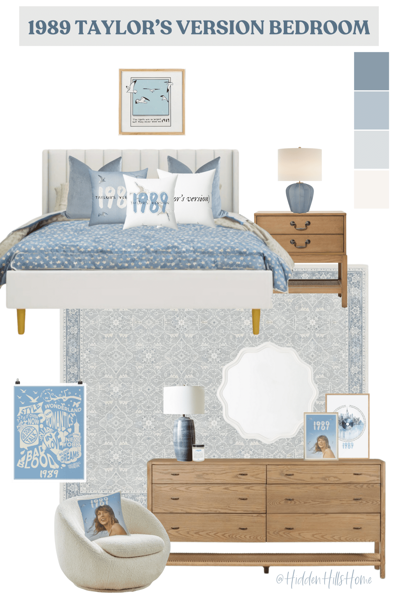 The Best Taylor Swift Themed Bedrooms for Swifties - Hidden Hills Home