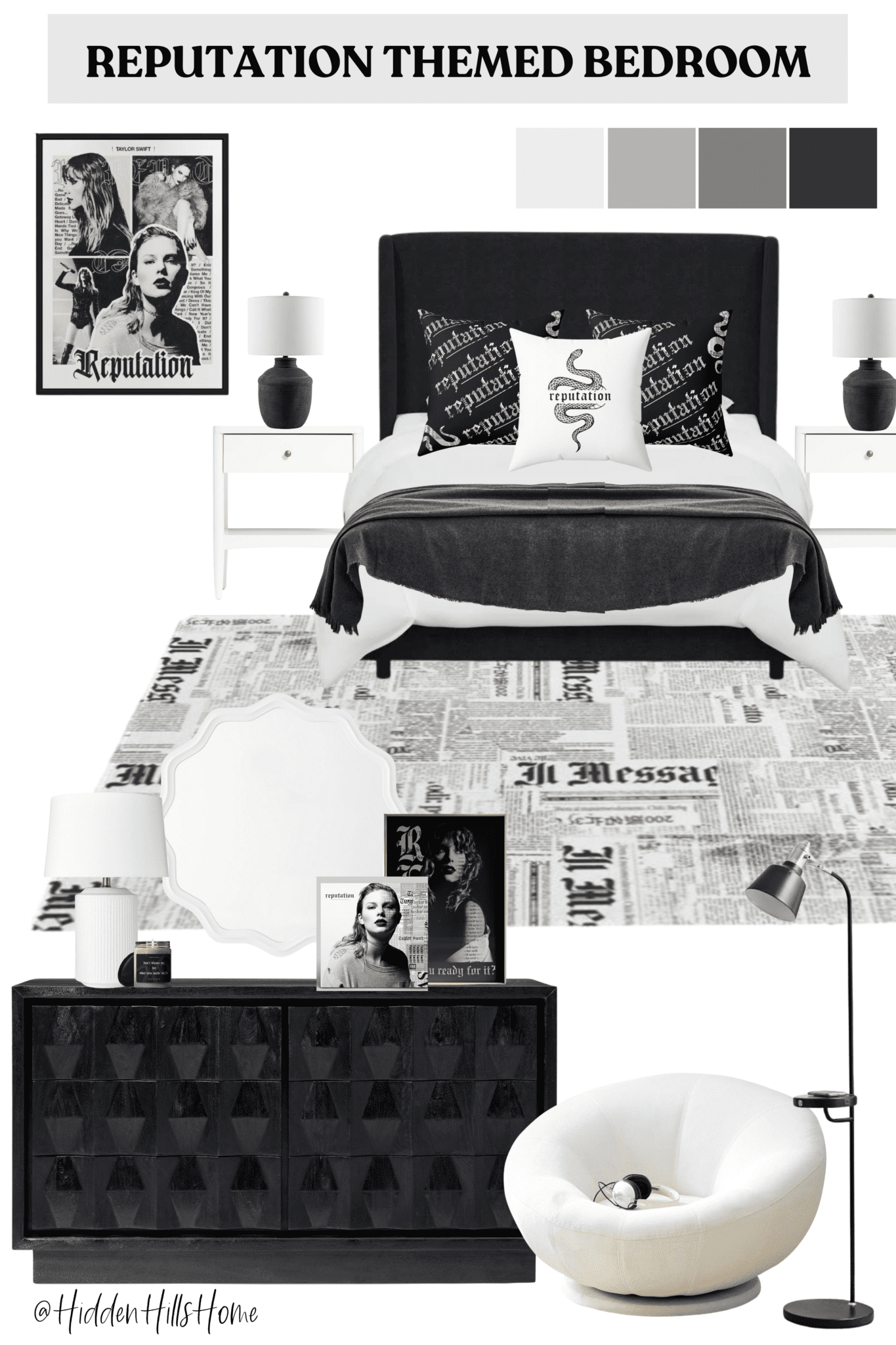 The Best Taylor Swift Themed Bedrooms for Swifties - Hidden Hills Home