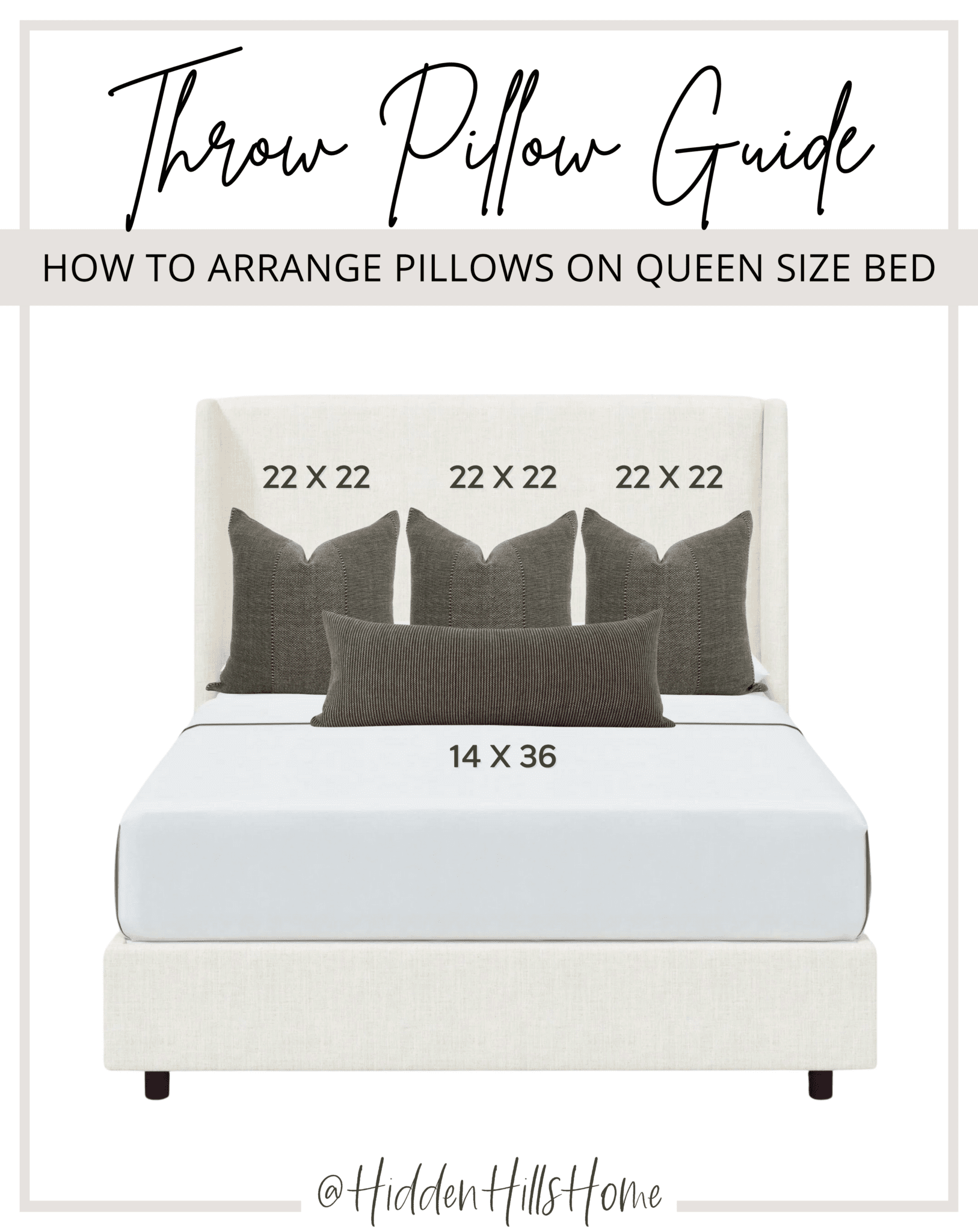 The Ultimate Guide for How to Arrange Throw Pillows on a Queen Bed ...